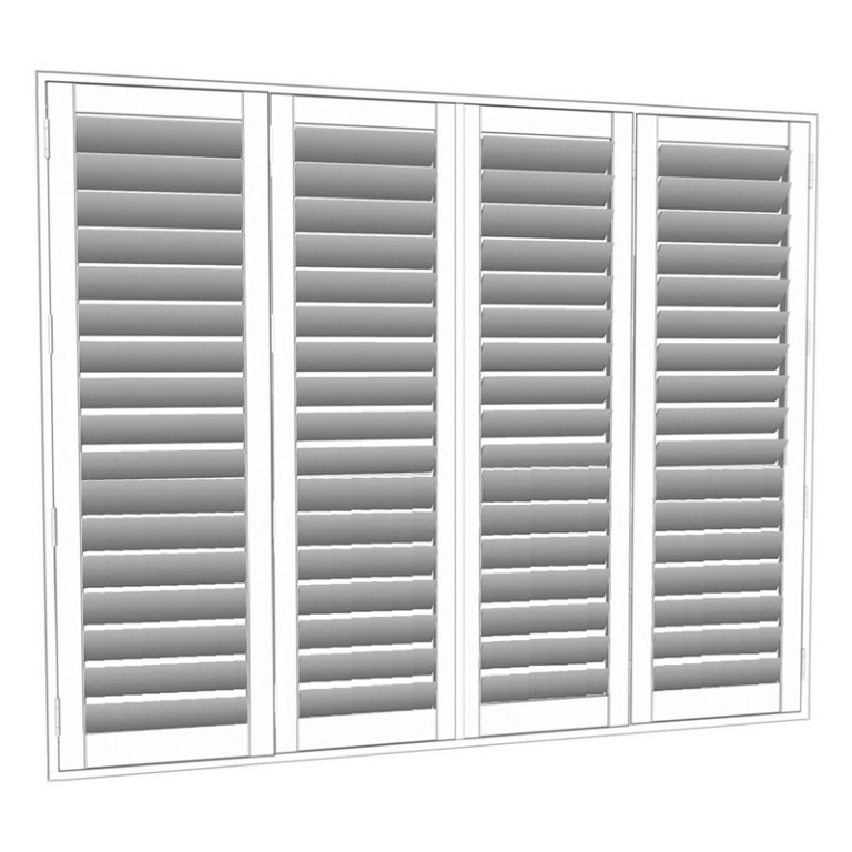 1810 X 1500mm White Plantation Shutter Ready Made Plantation Shutters